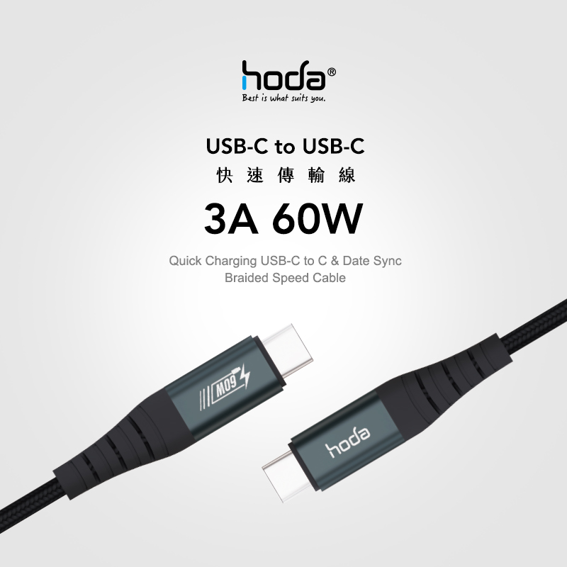 USB-C to USB-C PD 60W 3A W3尼龍編織快速充電傳輸線 100cm - PChome 24h購物